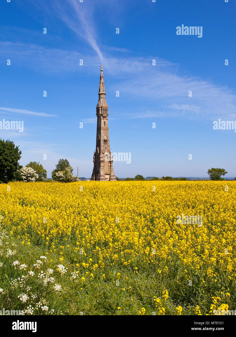 Sledmere monument in the Yorkshire Wolds in memory of Sir Tatton Sykes ...