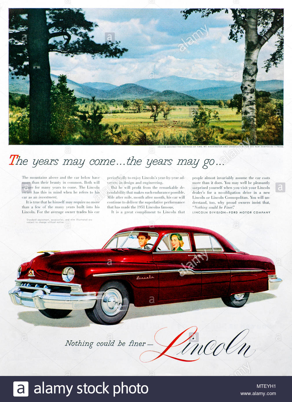 Vintage ford cars advertising poster hi-res stock photography and ...
