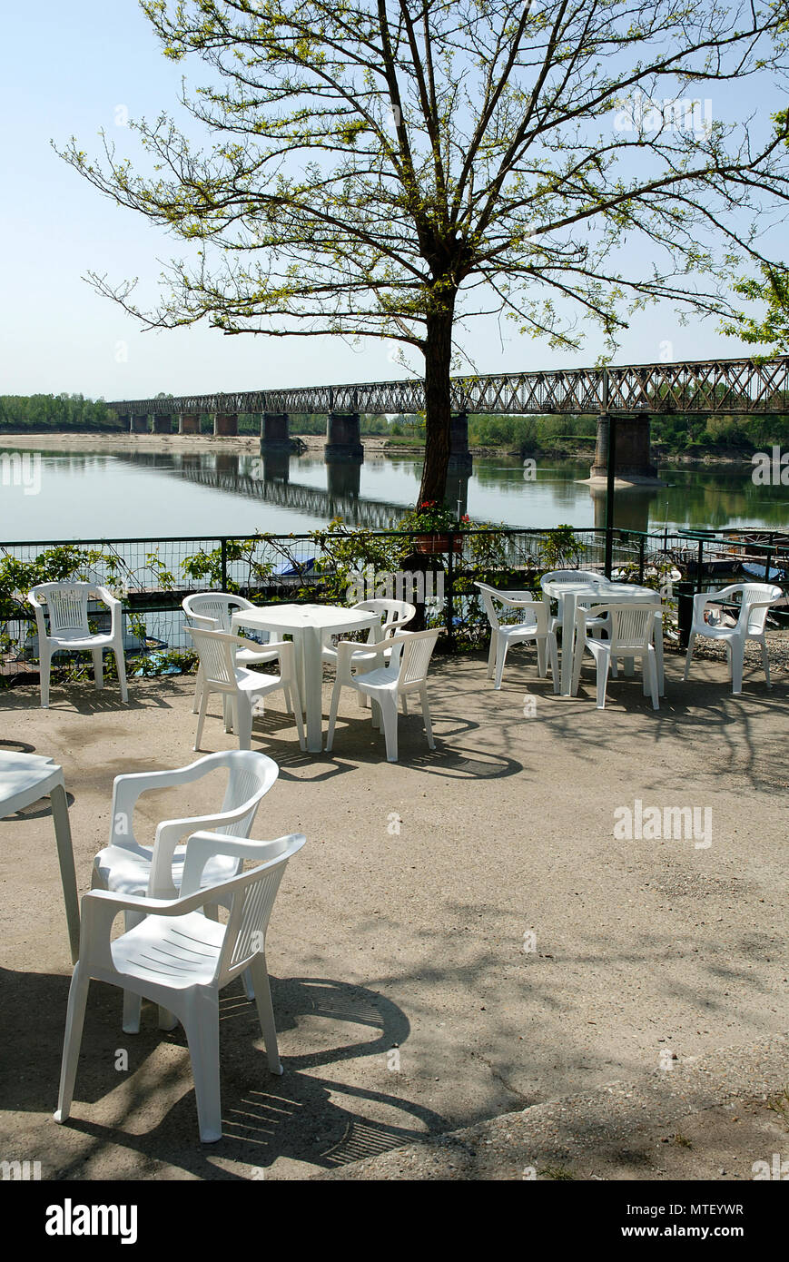 Vaccarola (Pv),Lombardy,Italy,a bar at The Bridge of the Becca on the ...