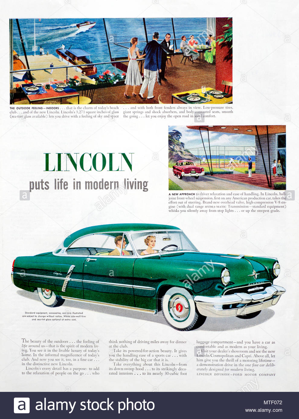 Vintage ford cars advertising poster hi-res stock photography and ...