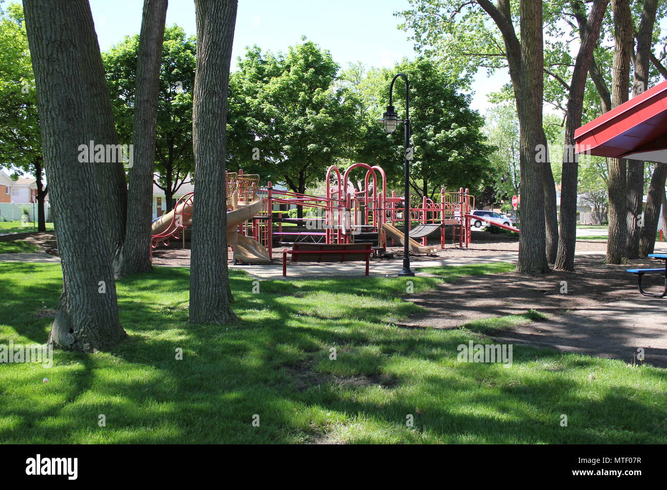 Golf Mill Park playground equipment and accessories in small-town Niles ...