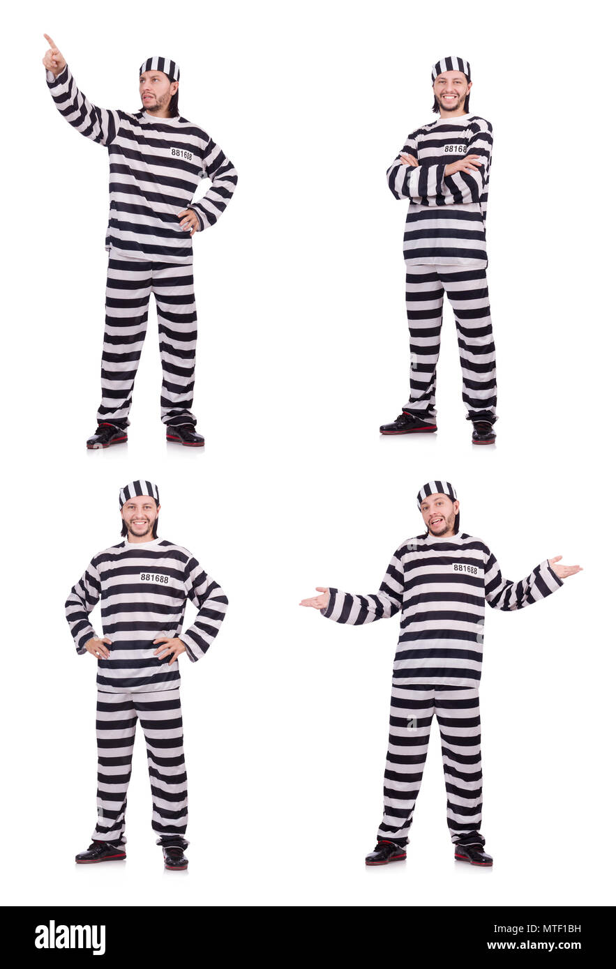 Prison inmate isolated on the white background Stock Photo - Alamy