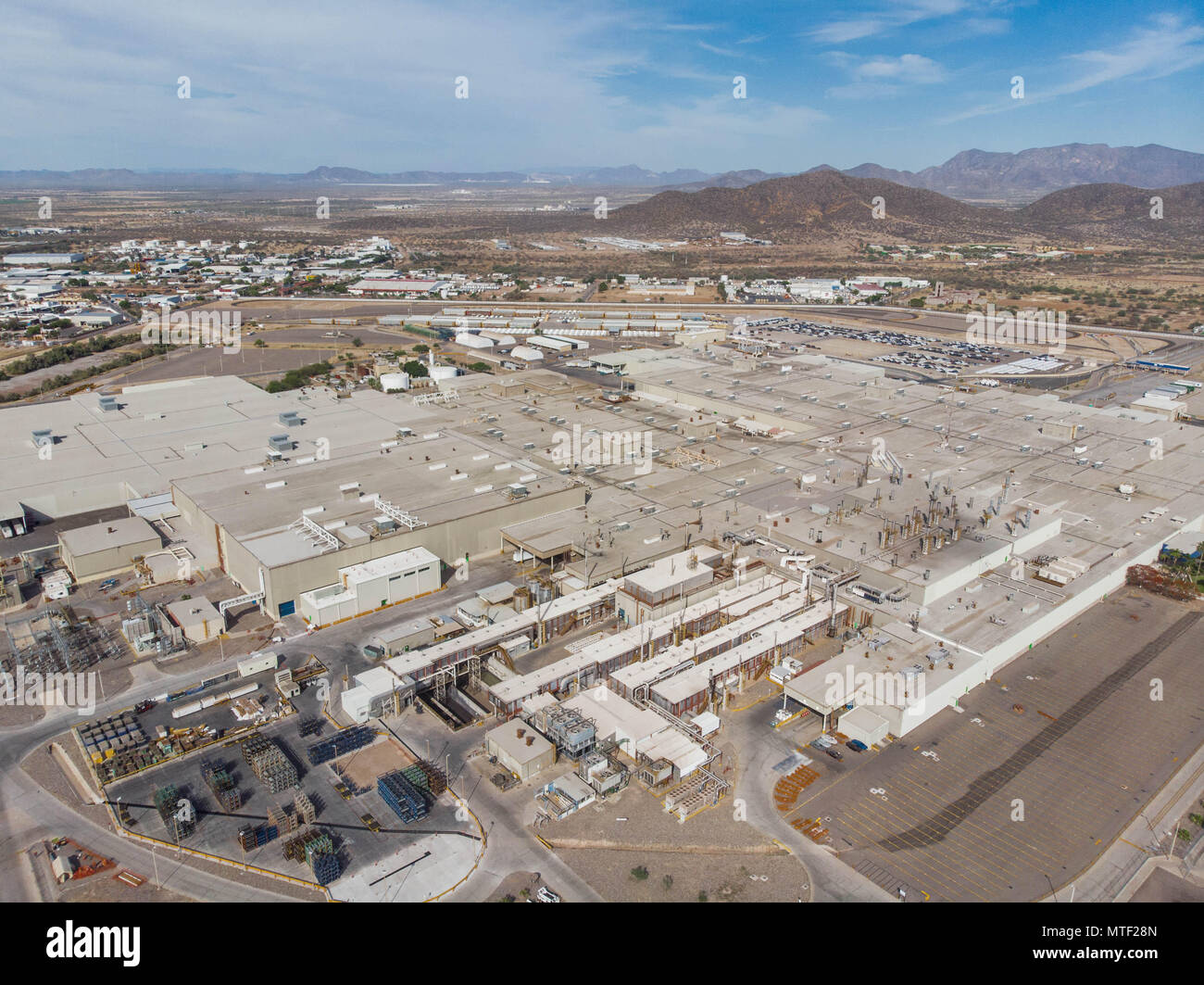 Aerial view of the Ford Motor Company automotive company in the ...