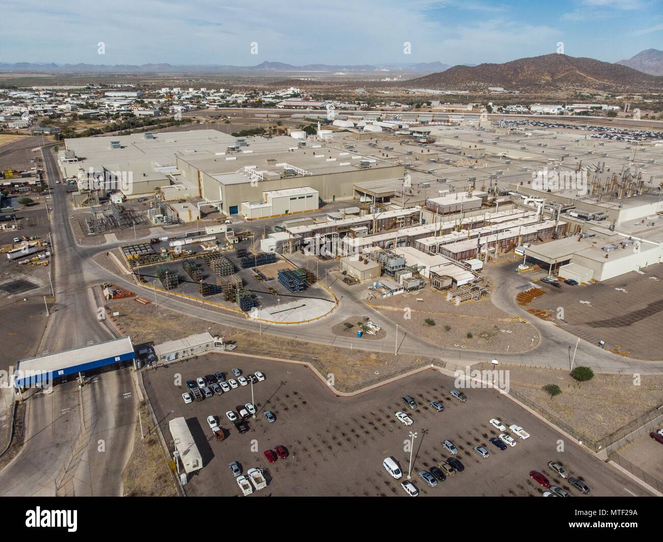 Aerial view of the Ford Motor Company automotive company in the ...