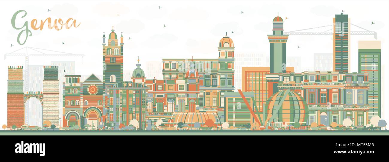 Genova view Stock Vector Images - Alamy