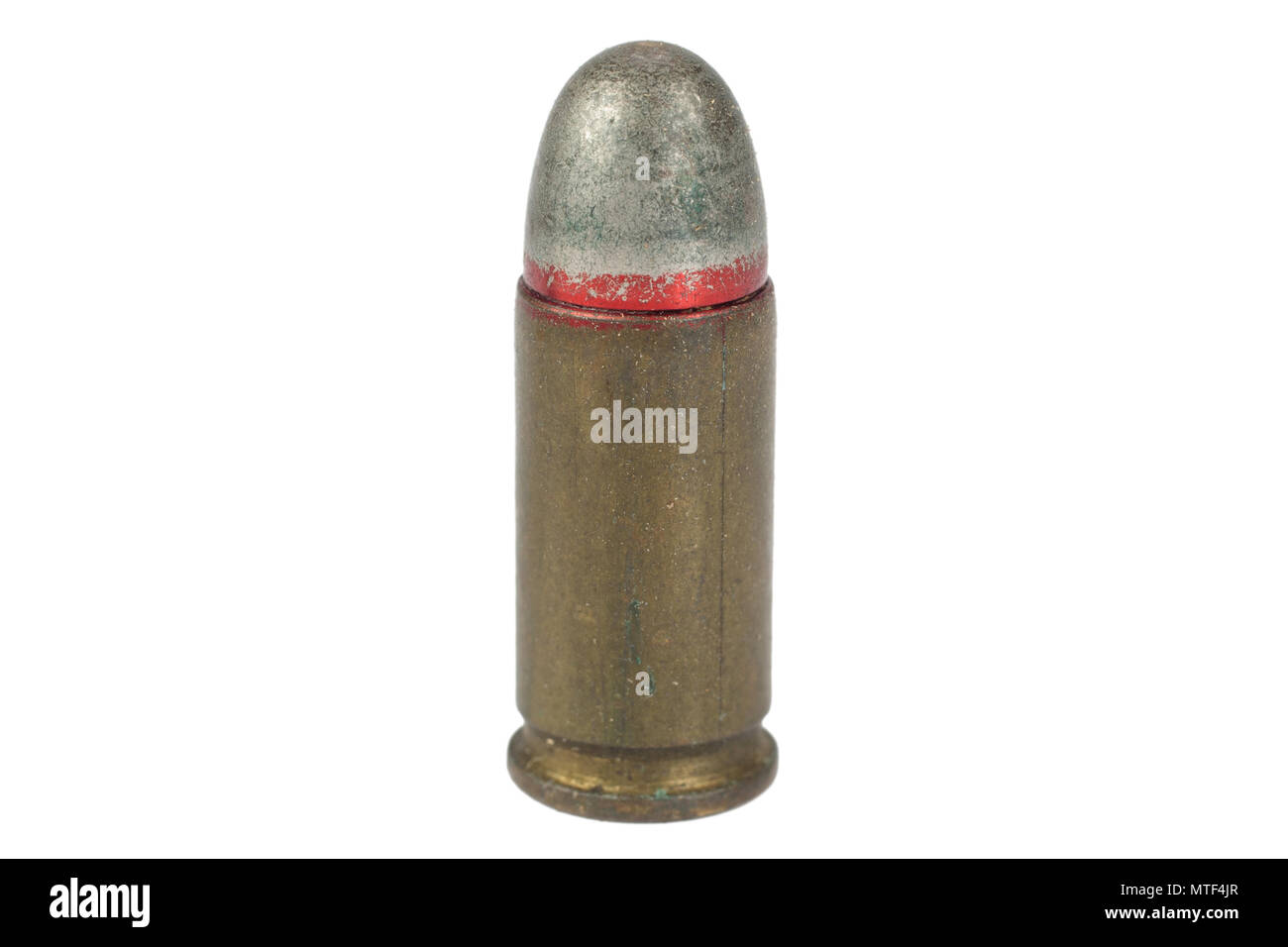 old cartridge 7.65 mm caliber isolated on white Stock Photo - Alamy