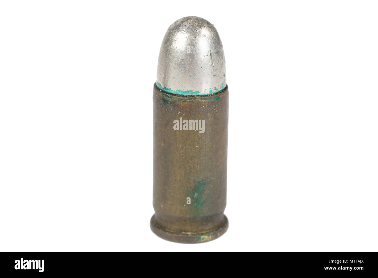 old cartridge 7.65 mm caliber isolated on white Stock Photo - Alamy