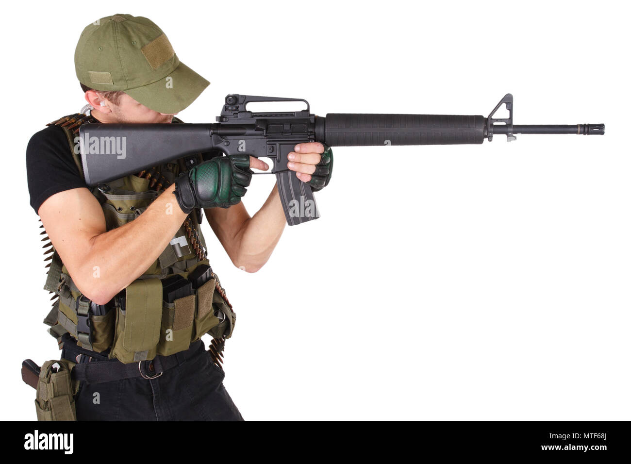 Private military contractor - mercenary with m16 rifle Stock Photo - Alamy