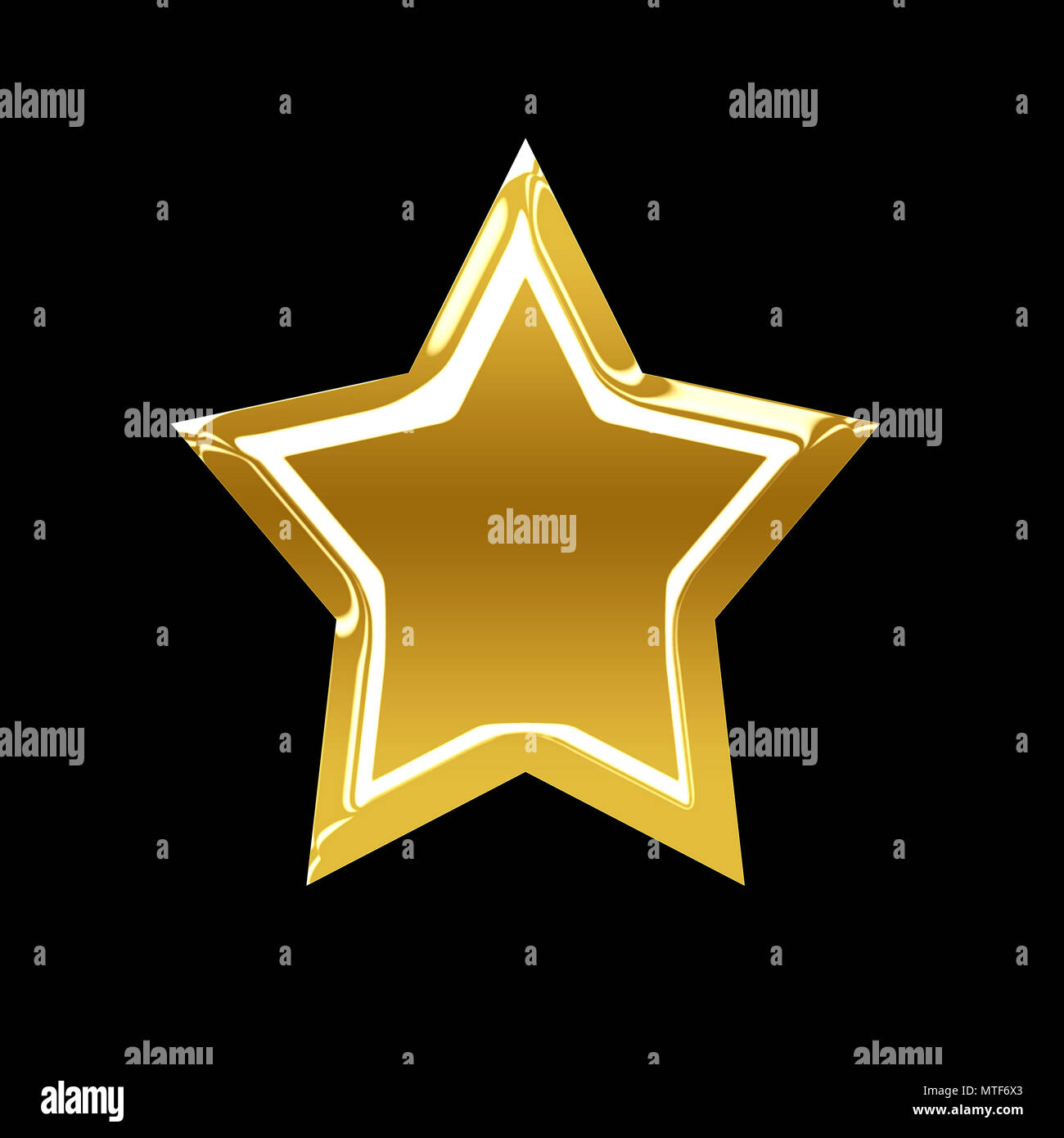 golden star illustration isolated on black background Stock Photo - Alamy