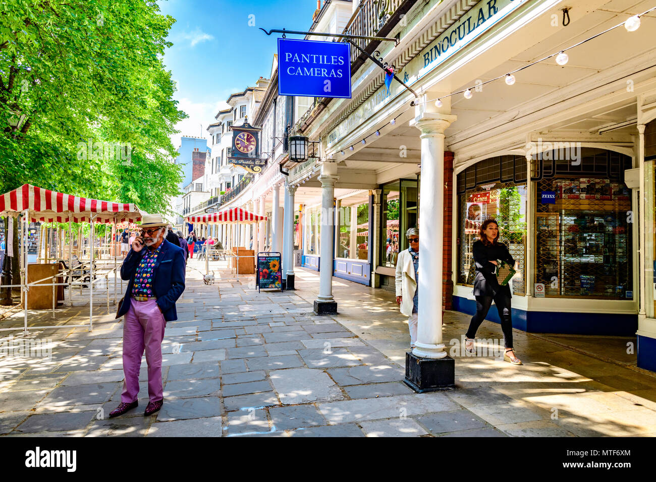 General street scene of the pantiles Tunbridge Wells UK Stock Photo - Alamy