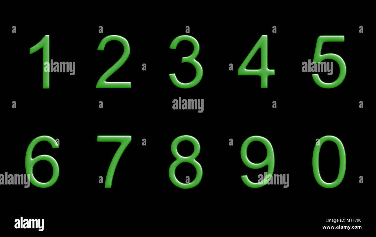 Green numbers hi-res stock photography and images - Alamy