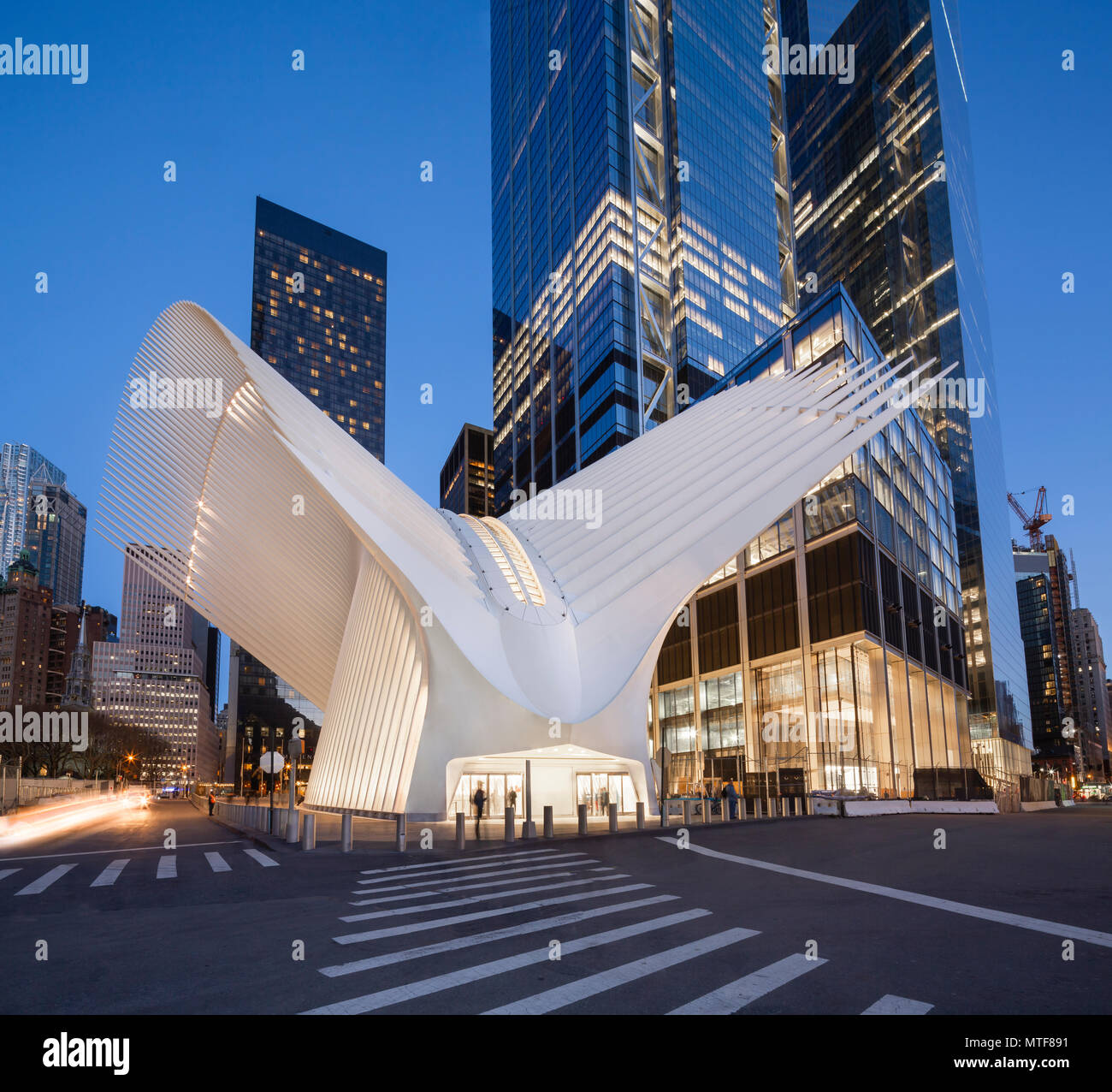 The Oculus World Trade Center Transportation Hub at Ground Zero in ...