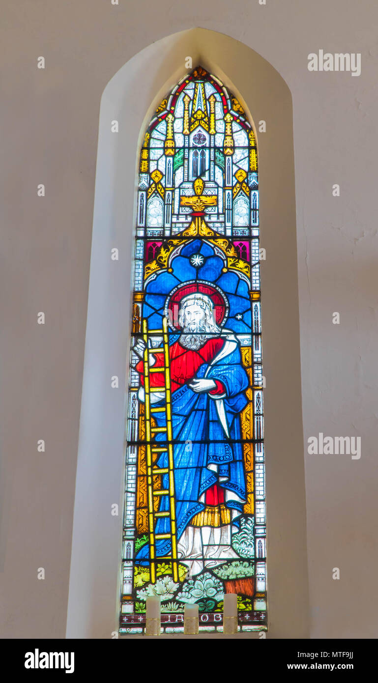 Stained glass depicting Jacob with a ladder, Mariners church Gloucester ...