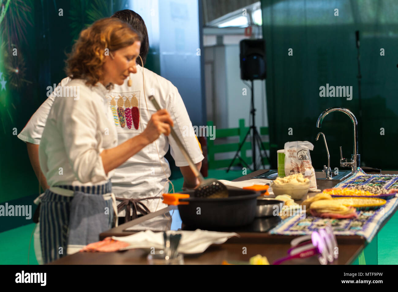 chef cooking a mexican dish Stock Photo - Alamy