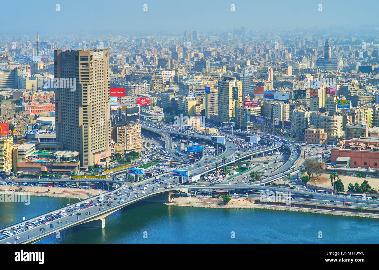 CAIRO, EGYPT - DECEMBER 24, 2017: The European quarters of Downtown ...