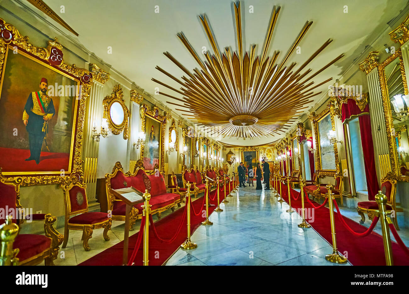 CAIRO, EGYPT - DECEMBER 24, 2017: The splendid Throne Hall of Manial ...