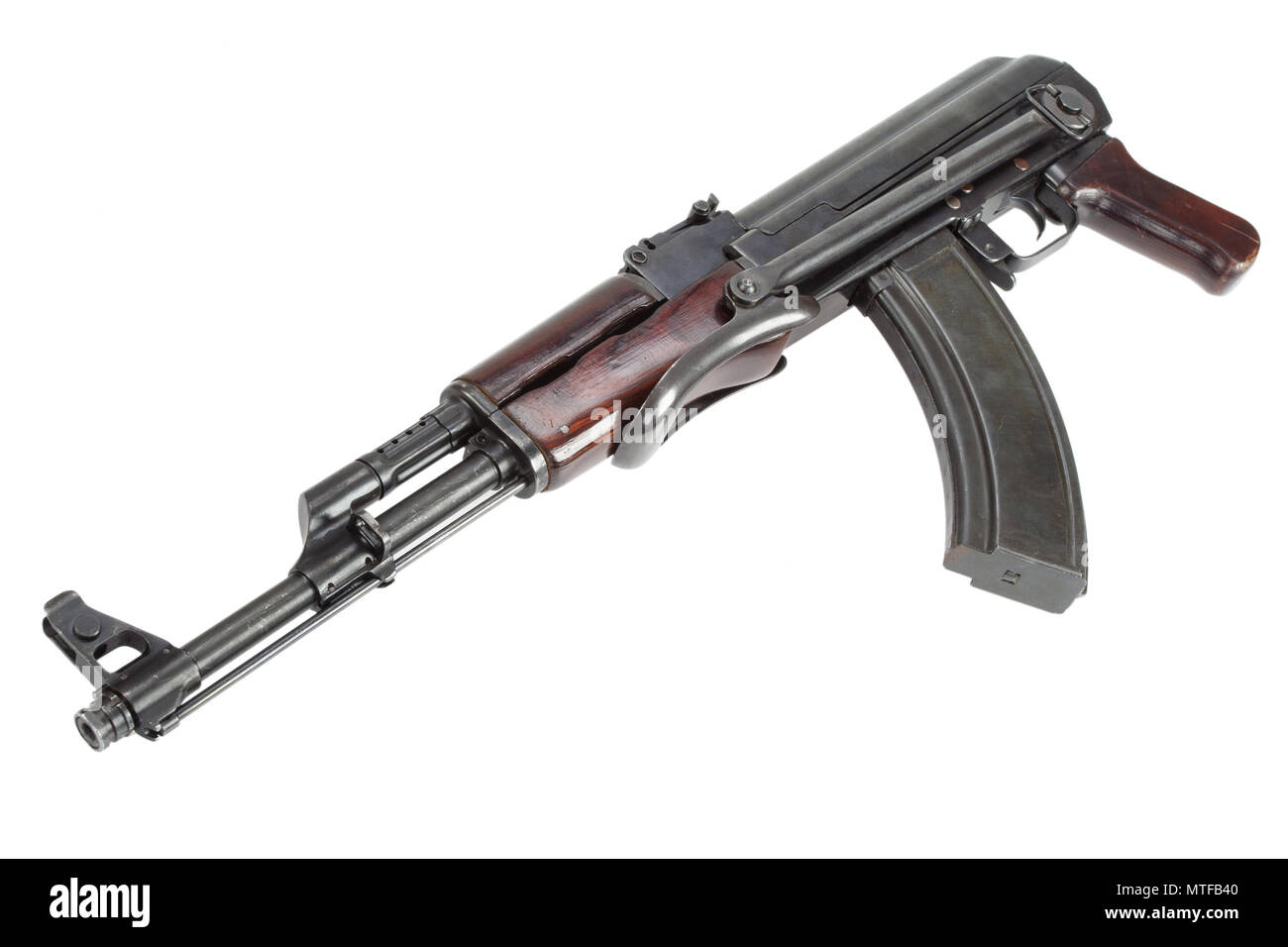 Rare first model AK - 47 assault rifle isolated on white Stock Photo ...