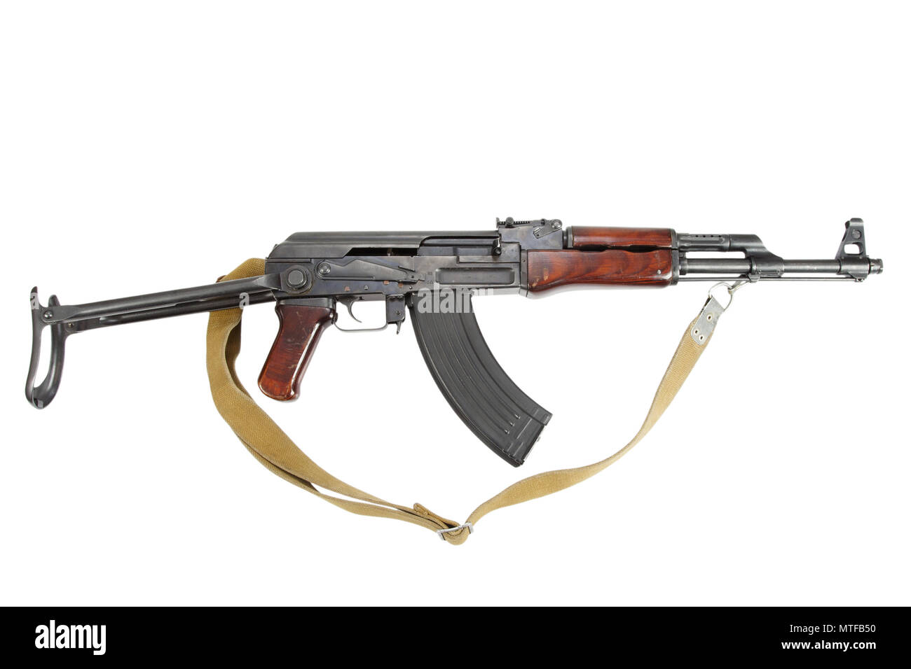 Rare first model AK - 47 assault rifle isolated on white Stock Photo ...