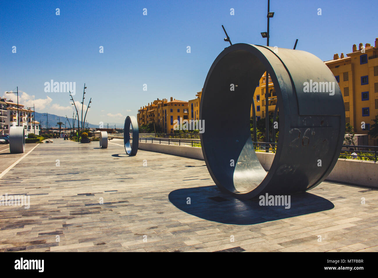 Boulevard San Pedro de Alcantara. Promenade in the city of San Pedro de ...