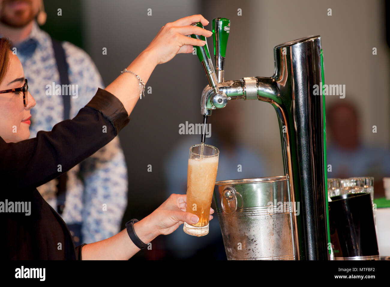 acrobatic bartender show held in Gastrocanarias Fair 2018 Stock Photo ...