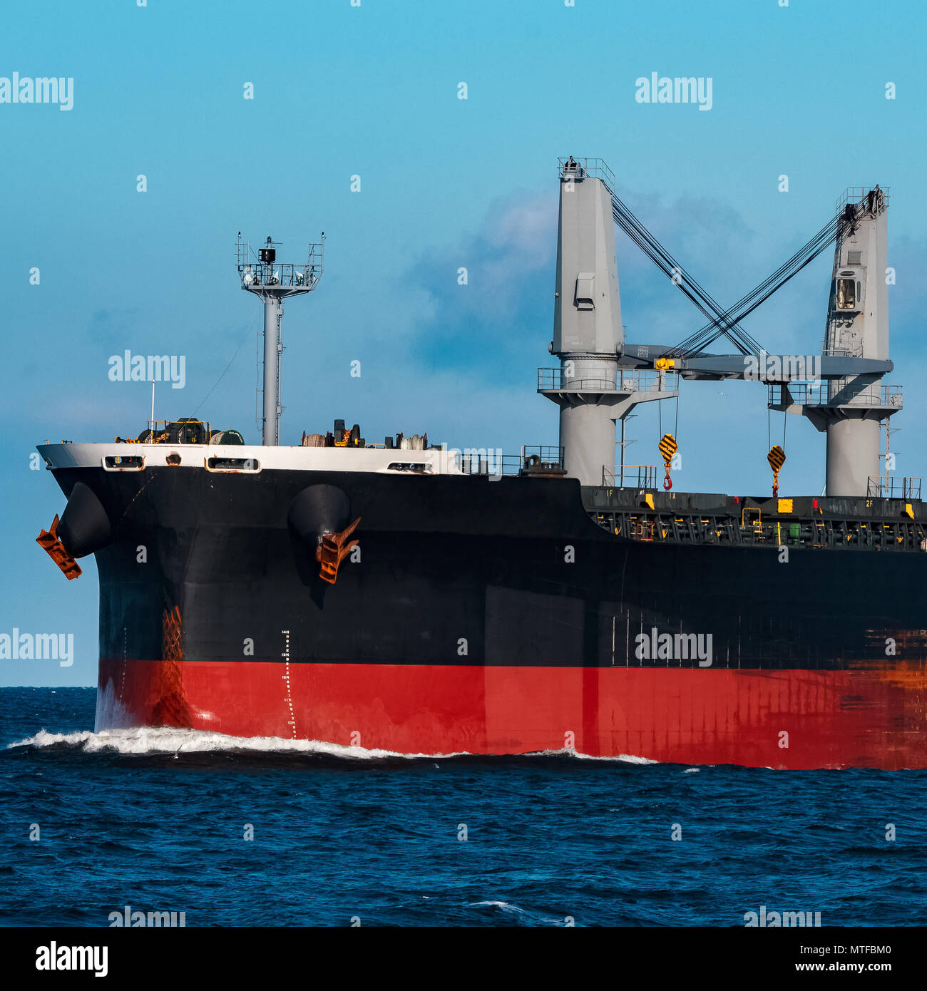 Black bulker ship. Logistics and merchandise transportations Stock ...
