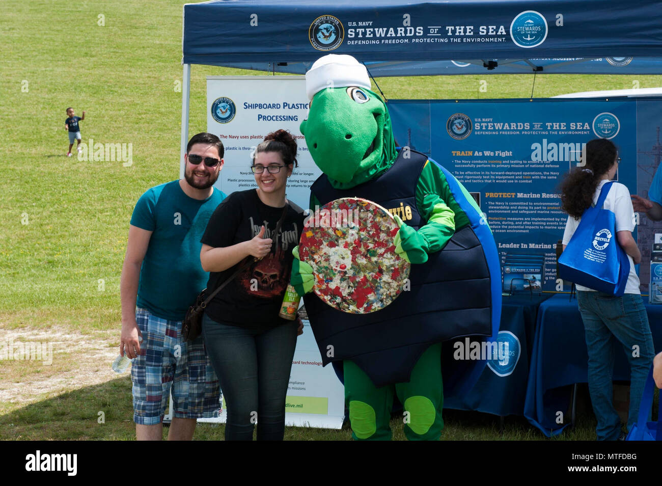 VIRGINIA BEACH, VA (April 22, 2017) - Visitors pose with Stewie, the U ...