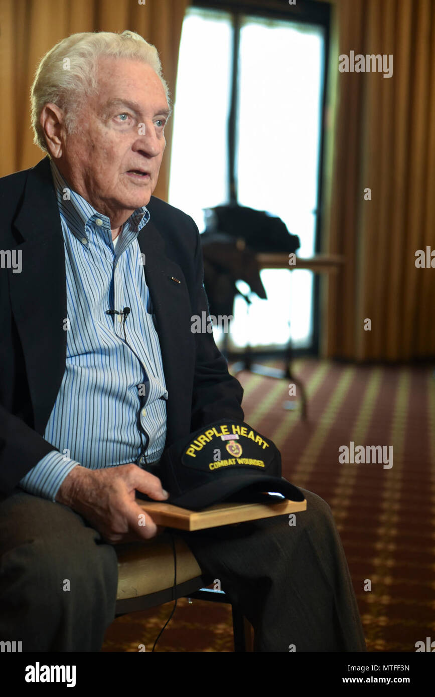 World War II veteran, Don Greenbaum, a forward observer with the 283rd ...