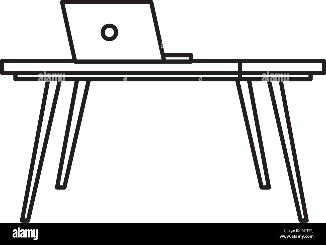 Simple desk scene Cut Out Stock Images & Pictures - Alamy