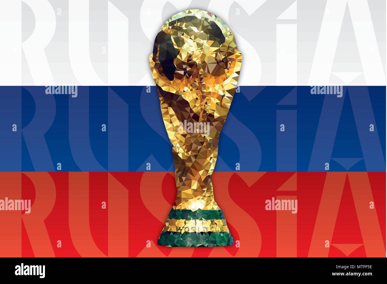 MOSCOW, RUSSIA, june-july 2018 - Russia 2018 World Cup and Russian Flag ...