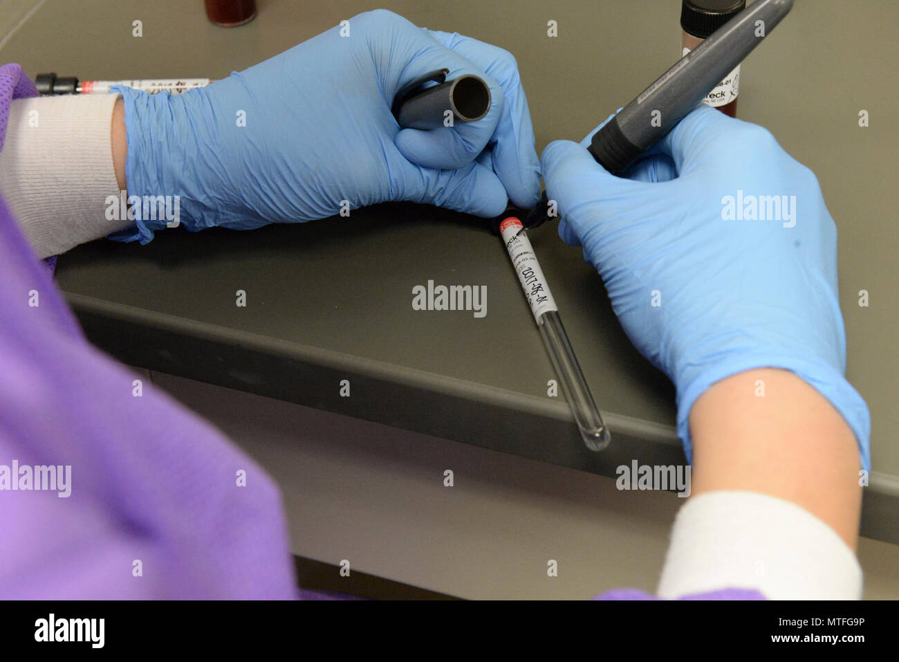 Airman 1st Class Kristen Lowder, a medical laboratory technician ...