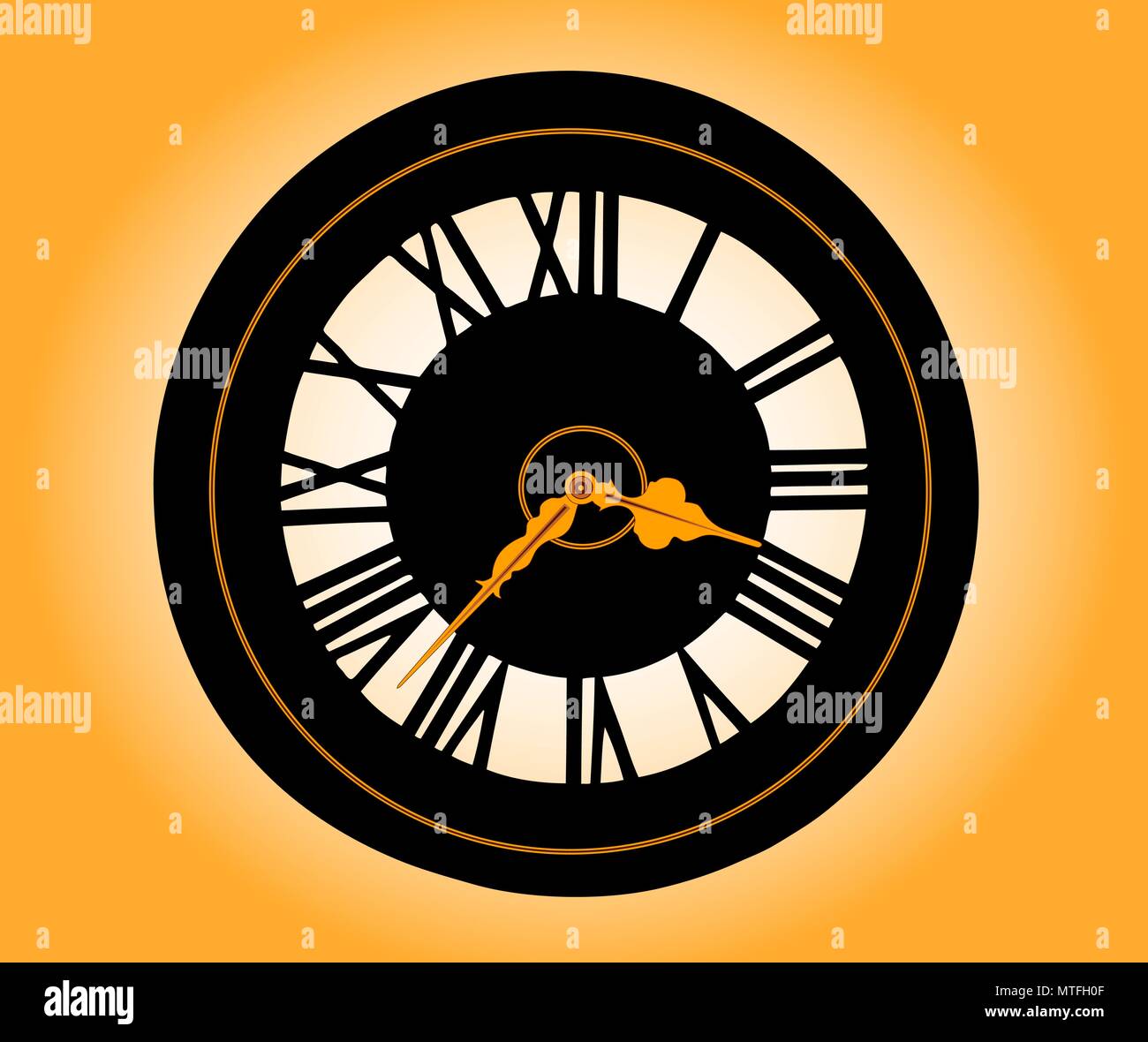 Gold clock numbers Stock Vector Images - Alamy