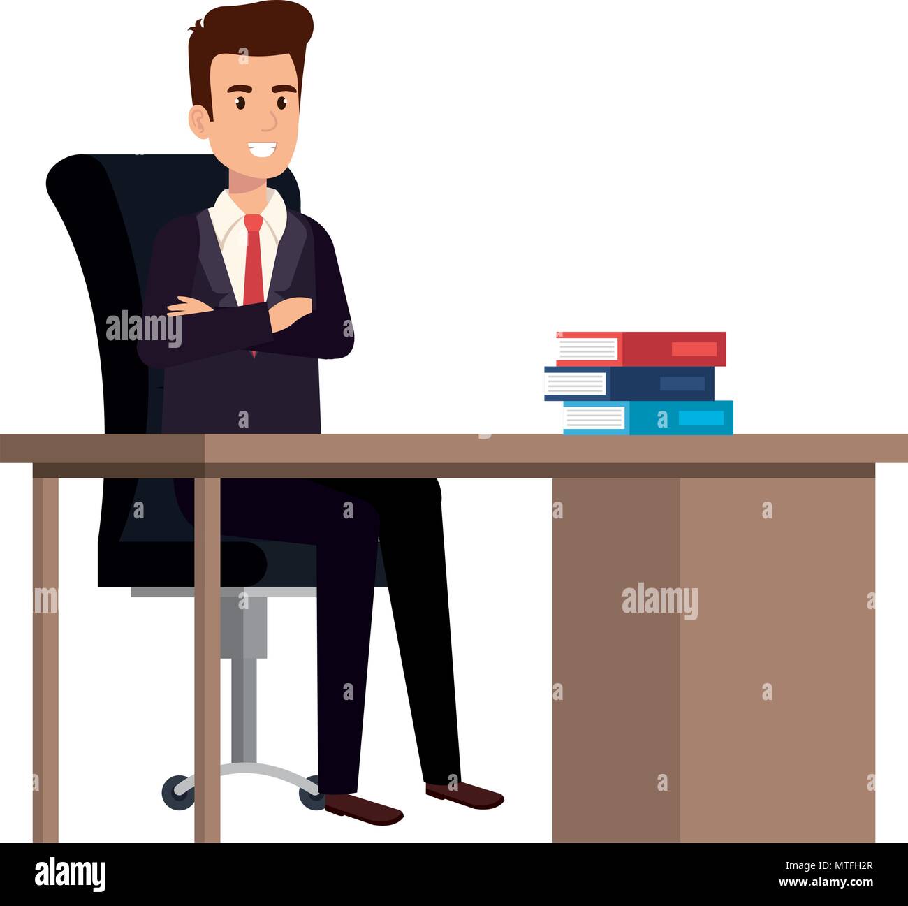 Young businessperson sitting on Stock Vector Images - Alamy