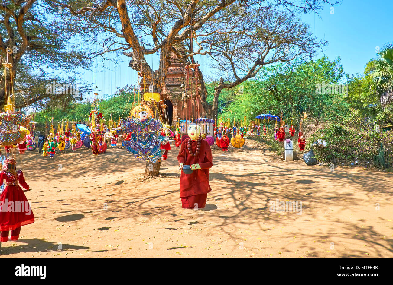 The marionette of a monk is one of the most unusual toy in the market ...