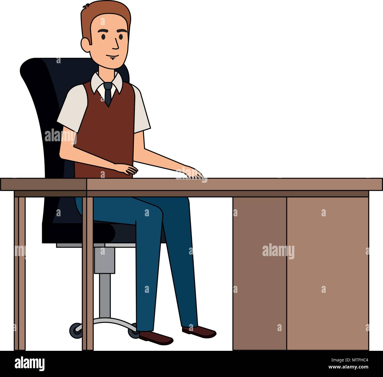 Guy sitting think Stock Vector Images - Alamy