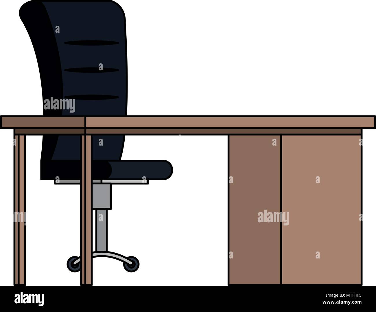 Leather desk chair Stock Vector Images - Alamy