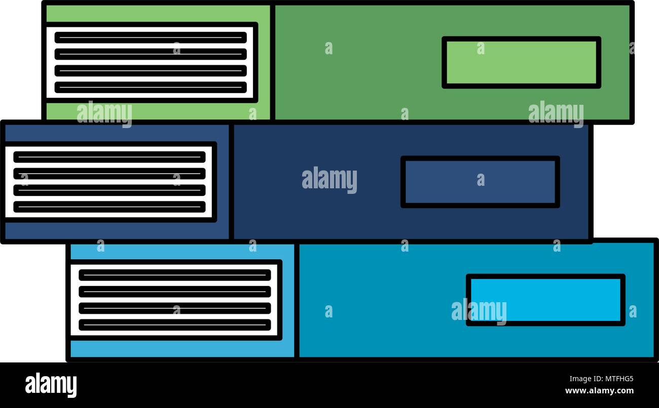 Pile of office files Stock Vector Images - Alamy