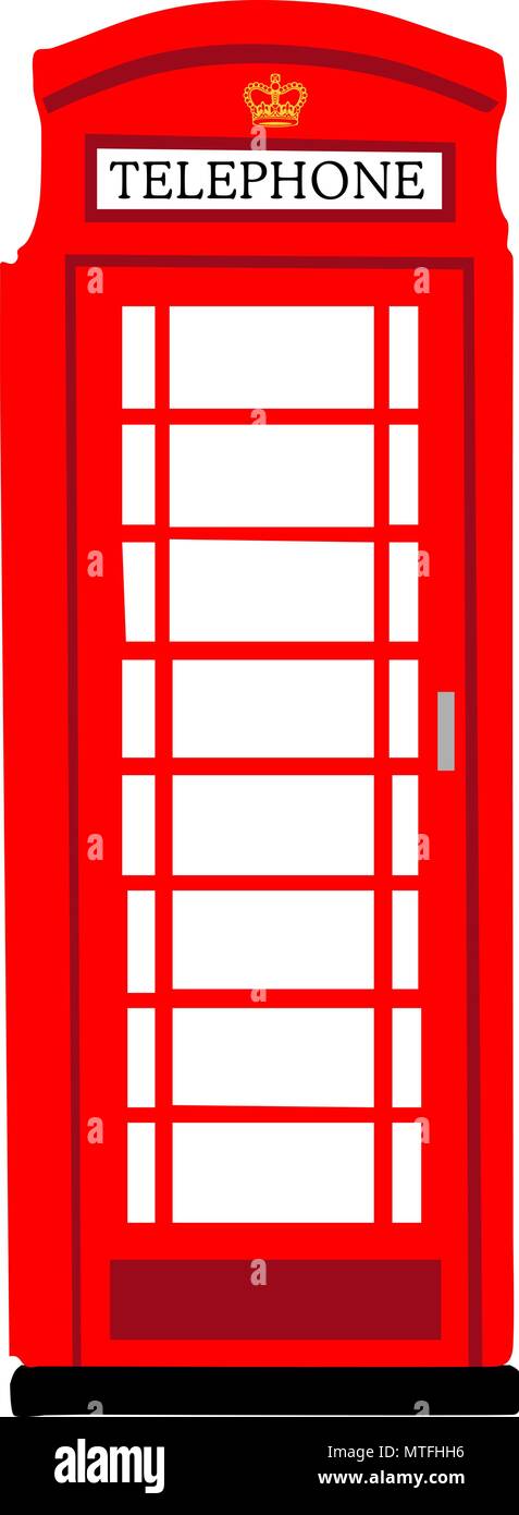 Red British phone booth national symbol of UK Stock Vector Image & Art ...