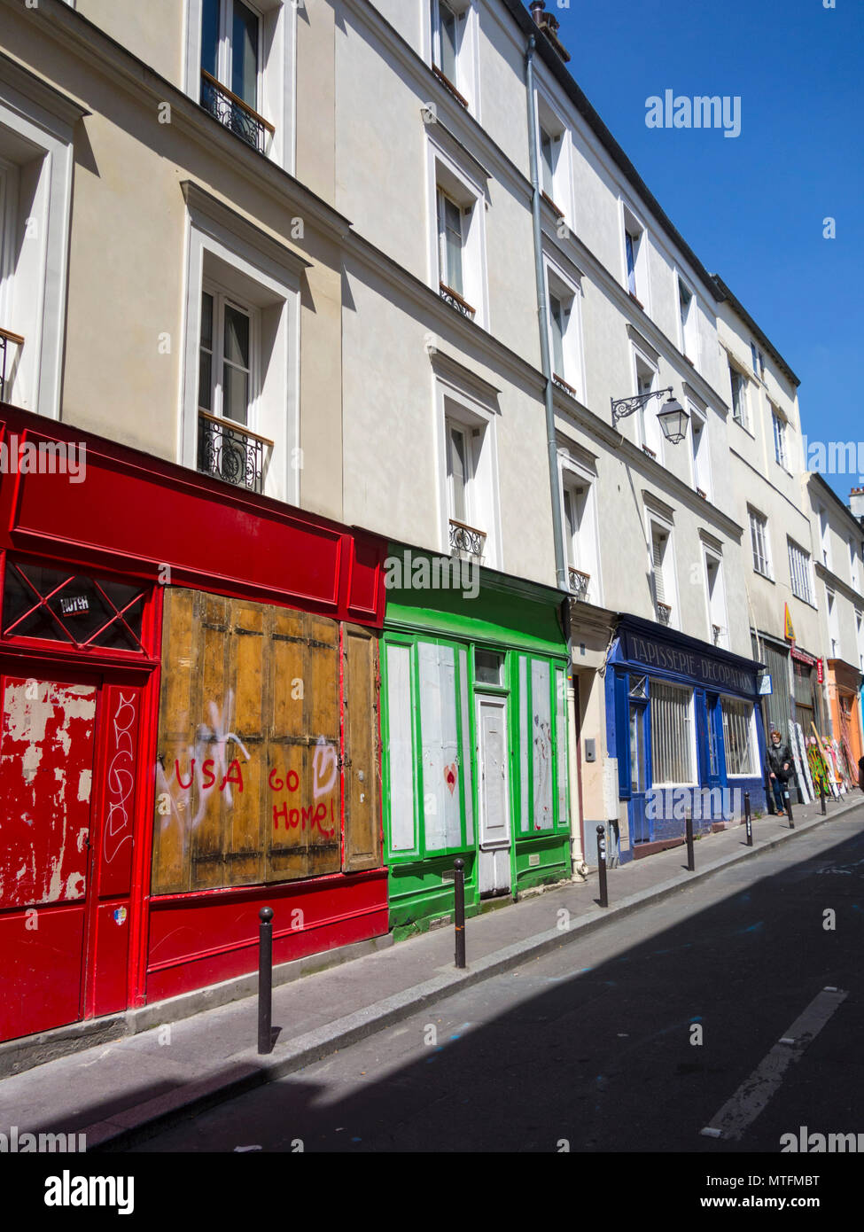 Rue St-Marthe, Paris. The Sainte-Marthe quarter, one of the city's ...