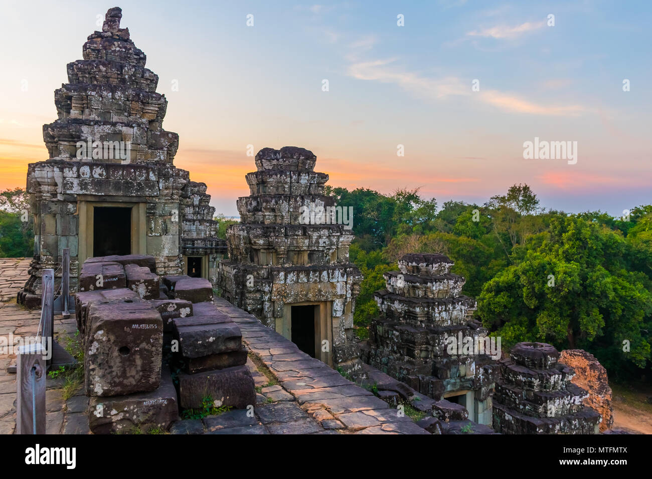 Sunset at Phnom Bakheng Temple, Angkor Wat, Cambodia Stock Photo - Alamy
