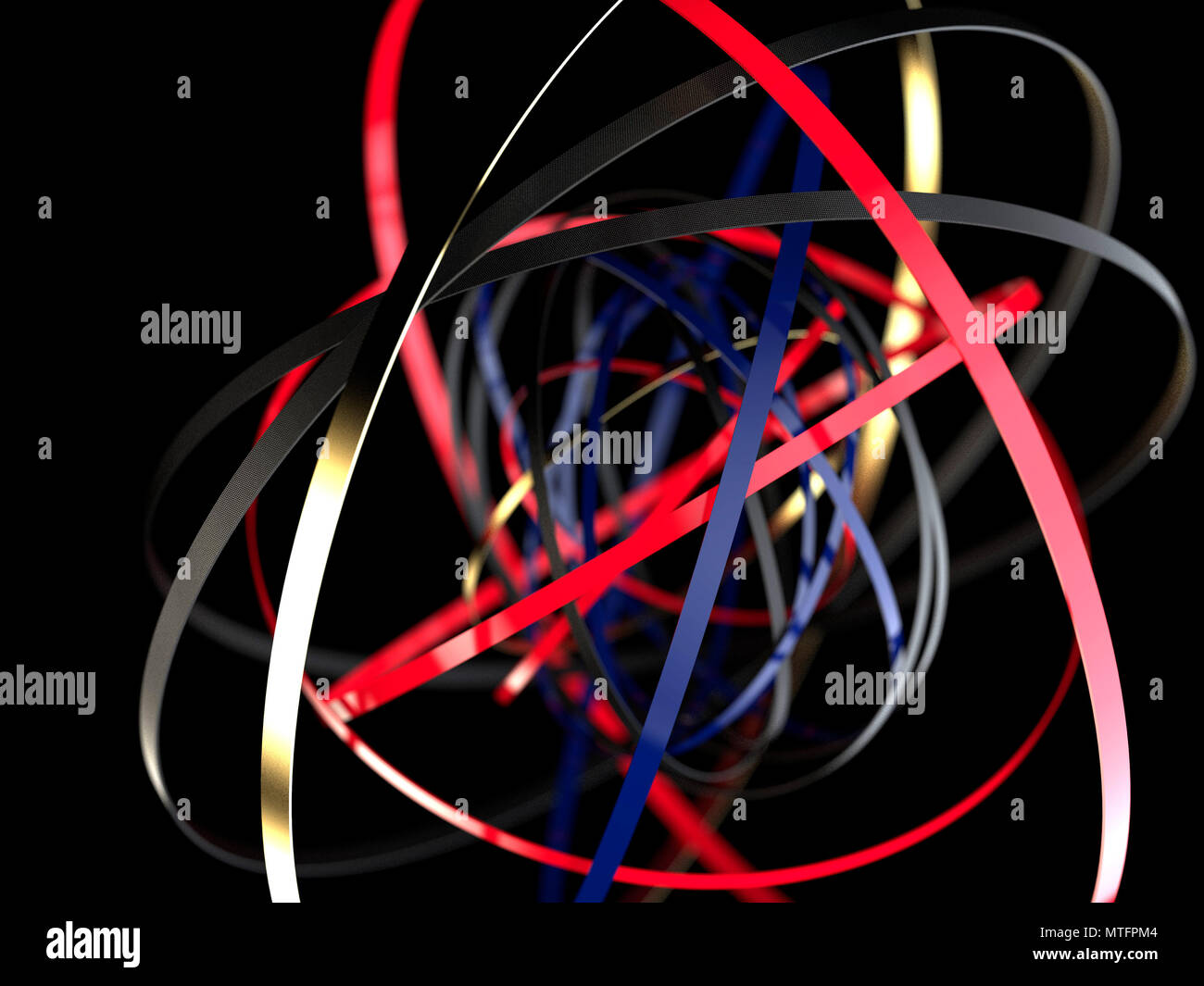 3d abstract background with rings. Technology concept Stock Photo - Alamy