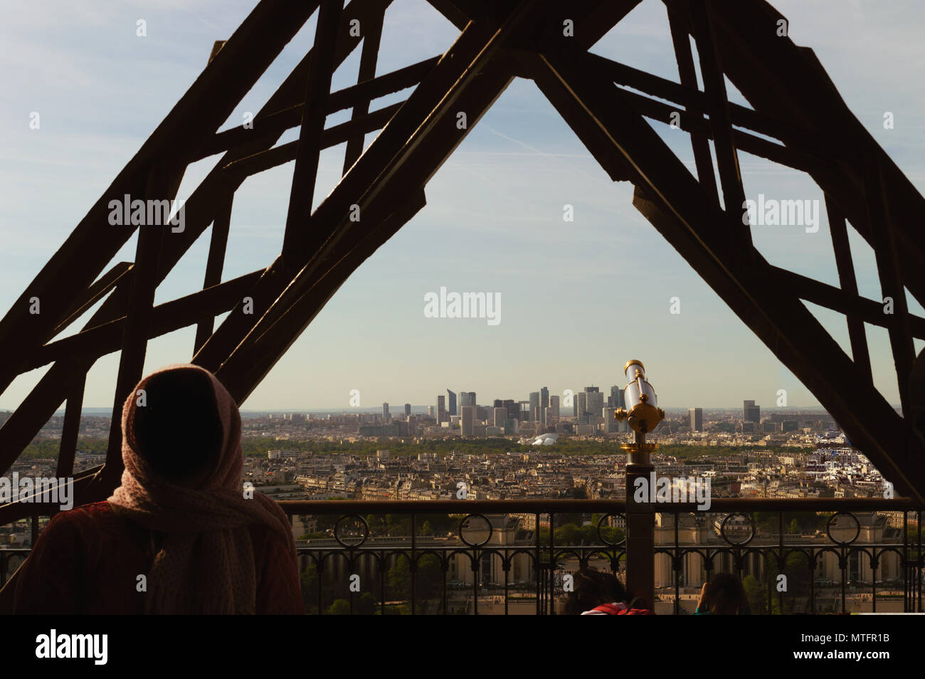 Eiffel tower top floor hi-res stock photography and images - Alamy