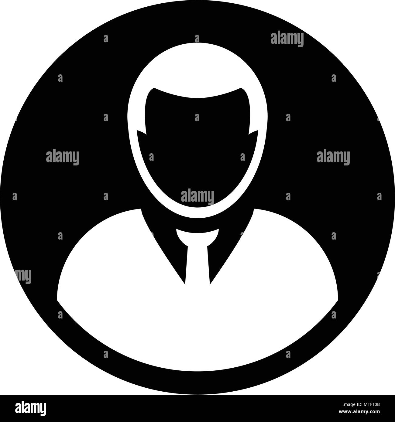 Avatar icon vector male user person profile symbol in flat color glyph pictogram illustration ...