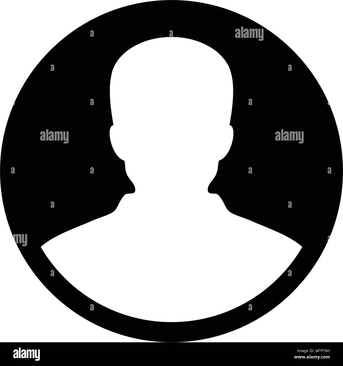 Man icon vector user person profile avatar in flat color glyph ...