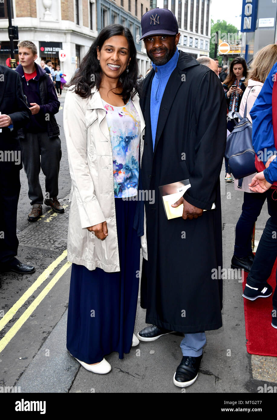 Adrian Lester and wife Lolita Chakrabarti attending the opening night ...