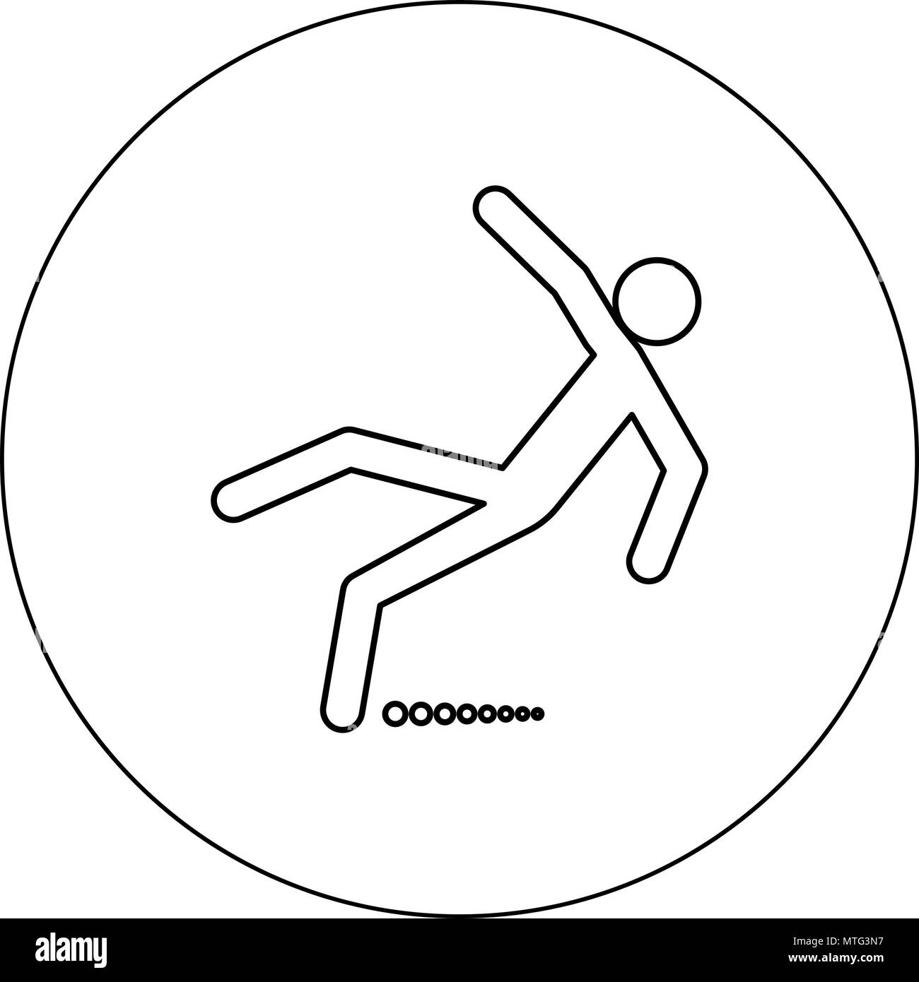 Danger to slip Stock Vector Images - Alamy