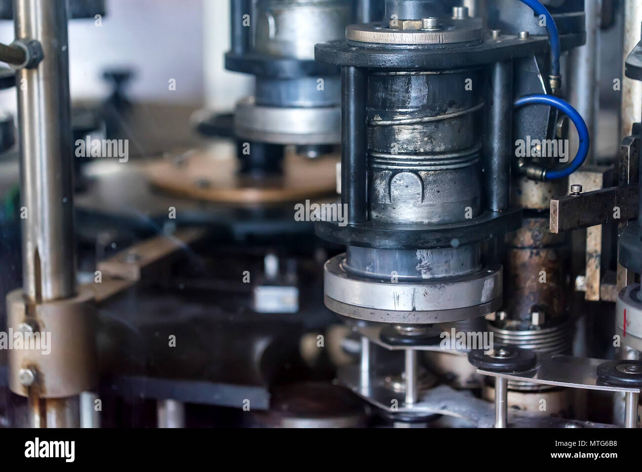 Corking device at winery close Stock Photo - Alamy