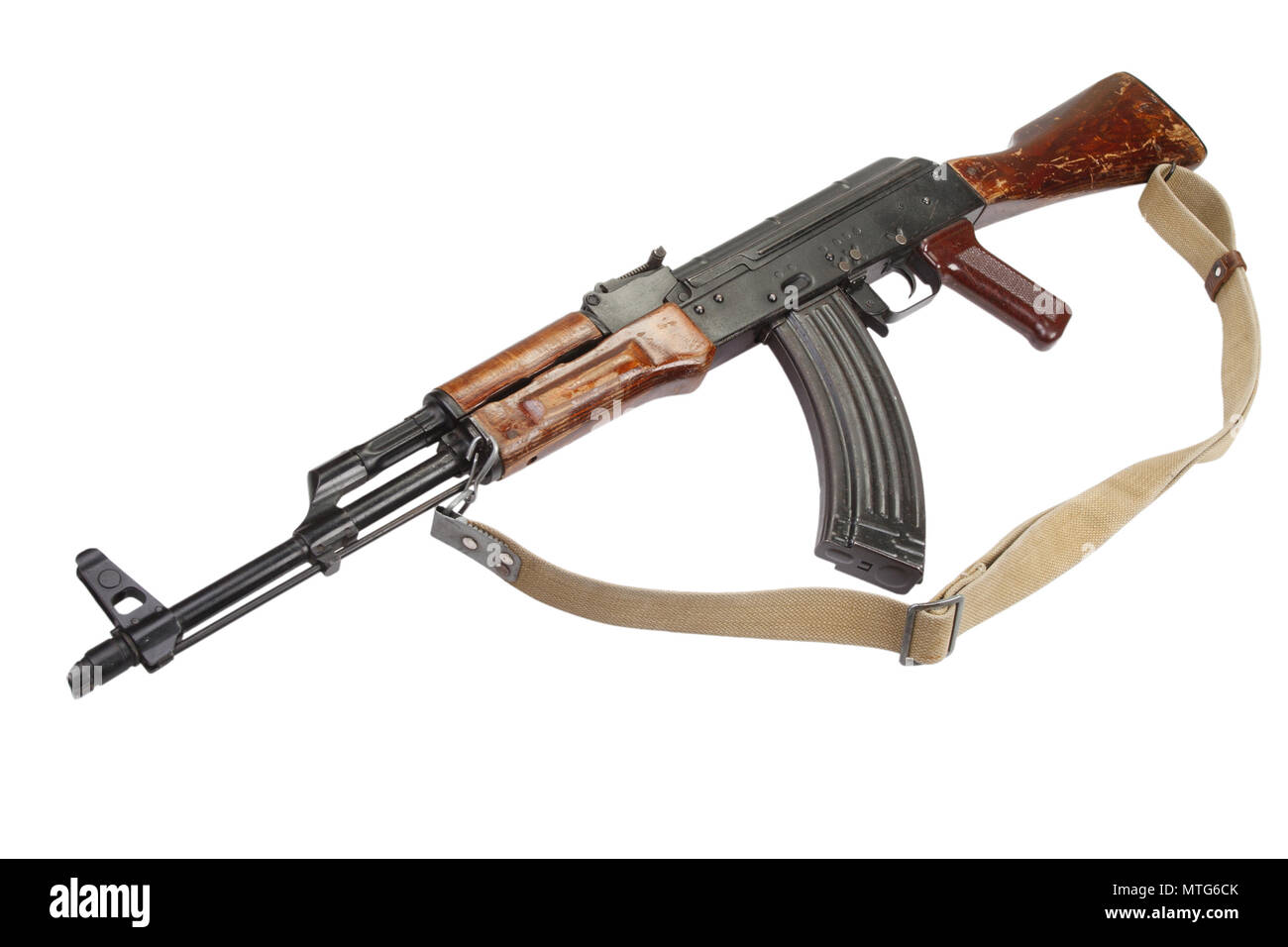 Kalashnikov AKM isolated on white background Stock Photo - Alamy