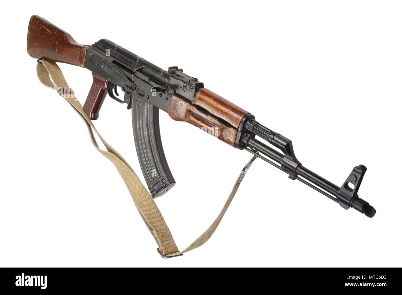 Kalashnikov AKM isolated on white background Stock Photo - Alamy