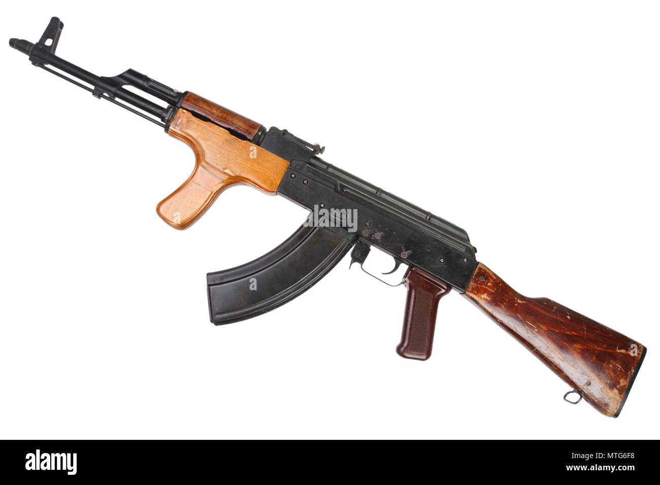 Kalashnikov AKM isolated on white background Stock Photo - Alamy