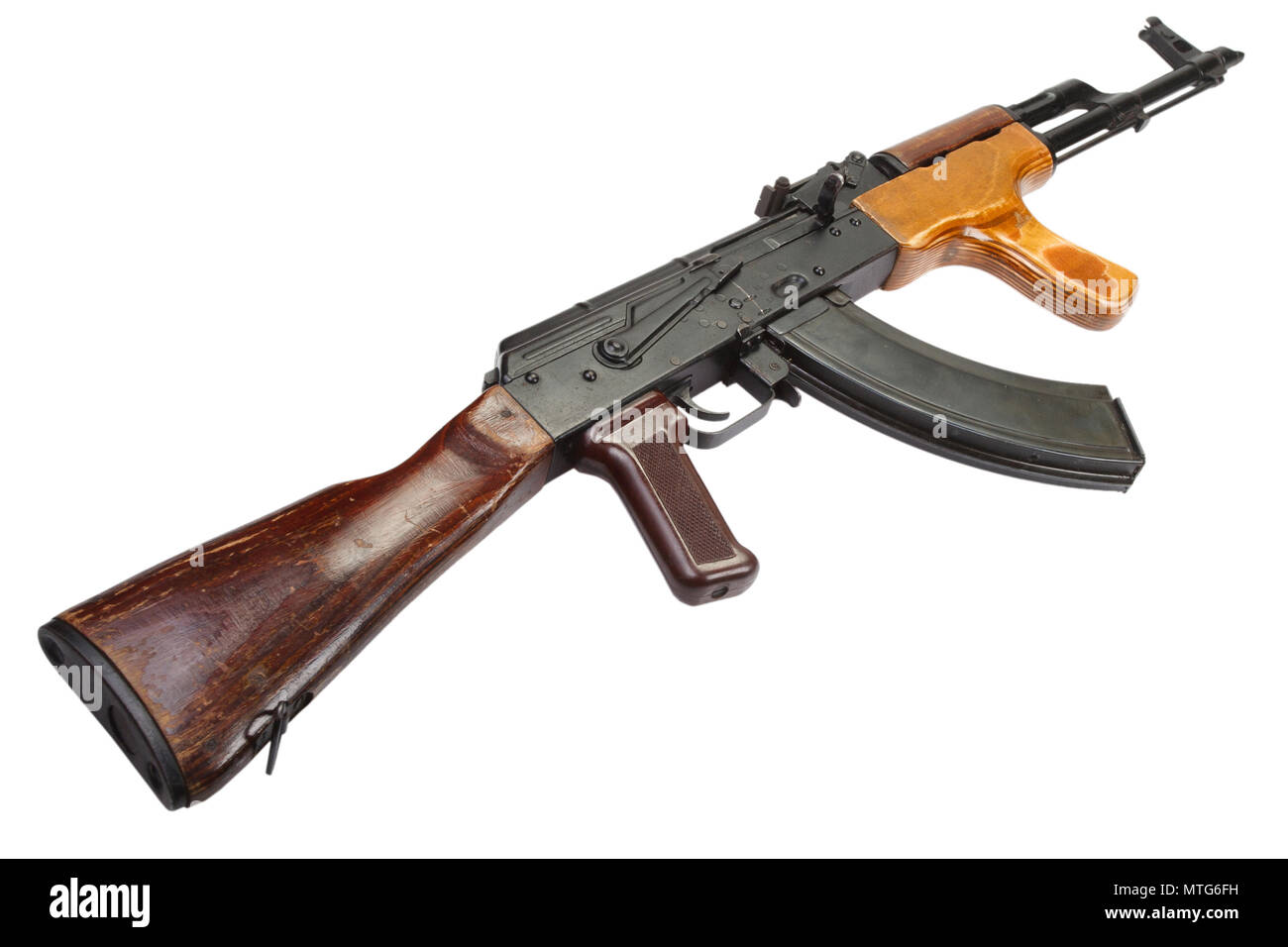 Kalashnikov AKM isolated on white background Stock Photo - Alamy